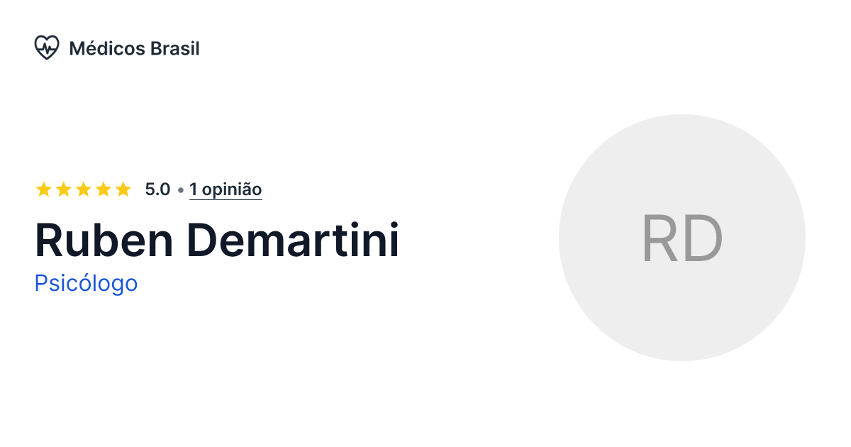 Ruben Demartini - Psicólogo | Médicos Brasil