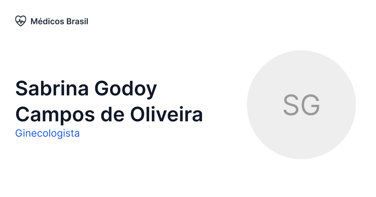 Sabrina Godoy Campos de Oliveira - Ginecologista | Médicos Brasil