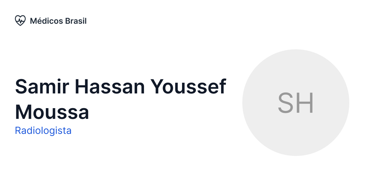Samir Hassan Youssef Moussa - Radiologista | Médicos Brasil
