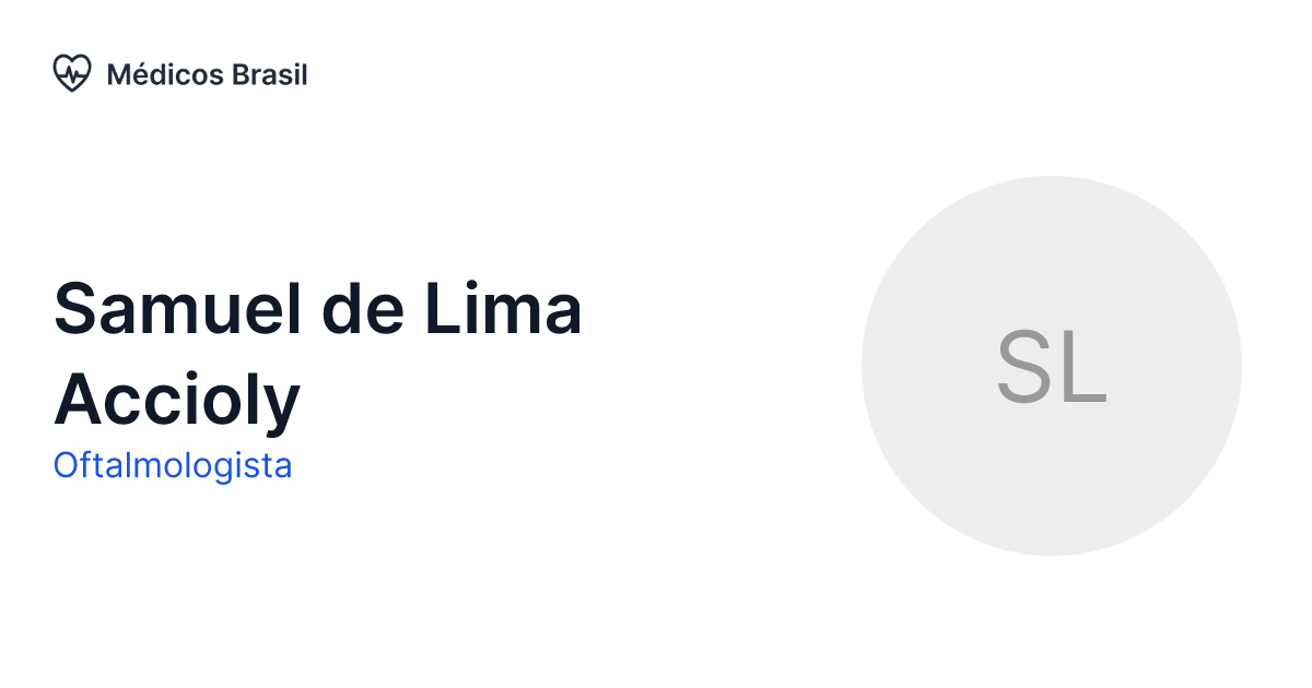 Samuel de Lima Accioly - Oftalmologista | Médicos Brasil