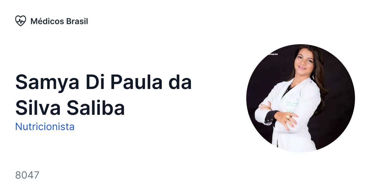 Samya Di Paula da Silva Saliba - Nutricionista | Médicos Brasil