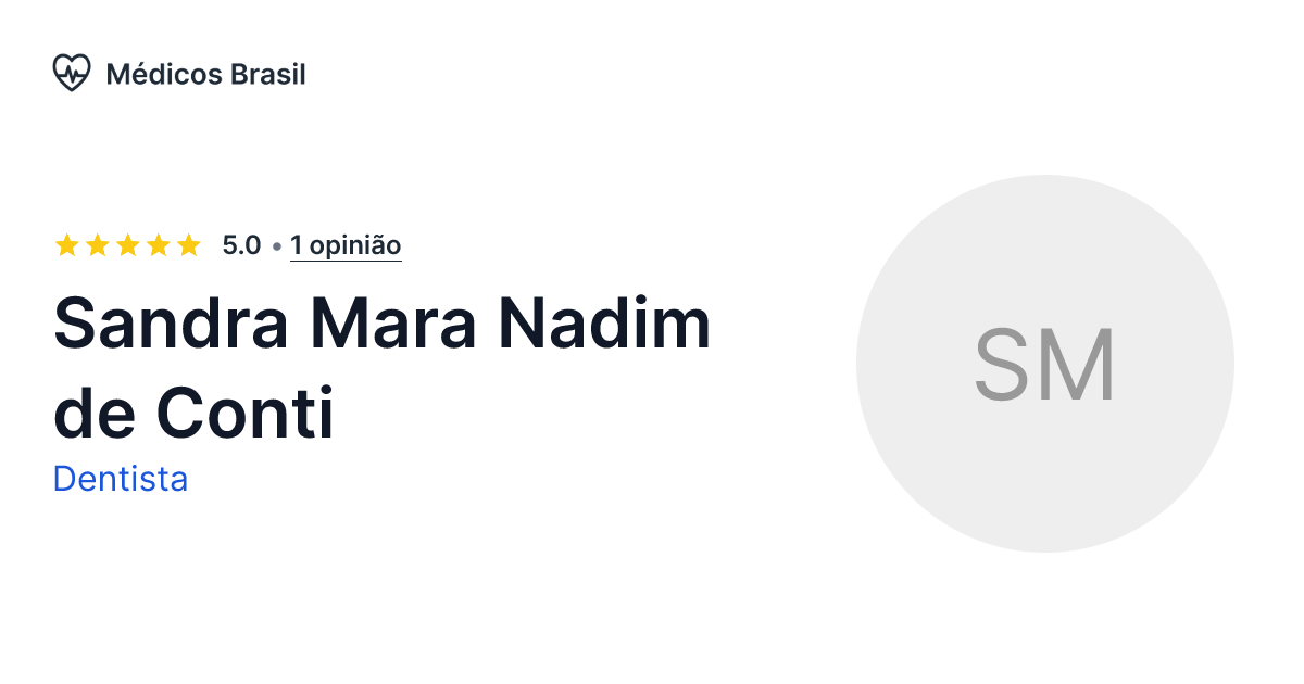 Sandra Mara Nadim de Conti - Dentista | Médicos Brasil