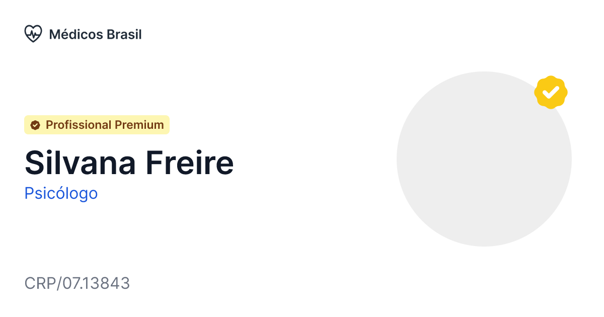 Silvana Freire - Psicólogo | Médicos Brasil