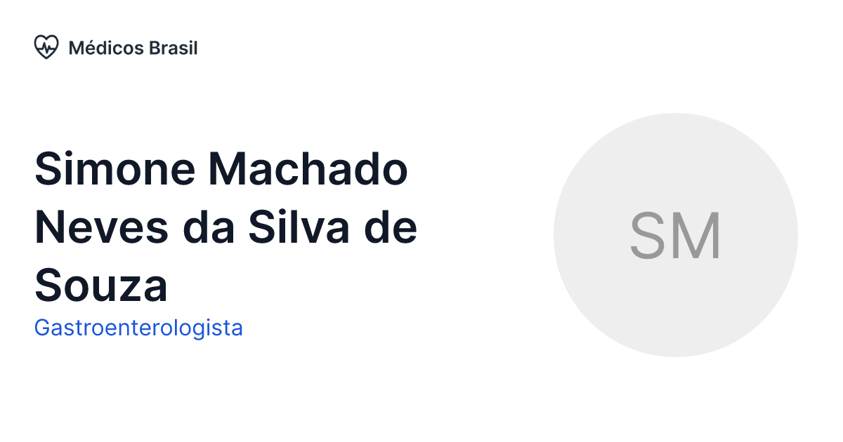 Simone Machado Neves da Silva de Souza - Gastroenterologista | Médicos Brasil