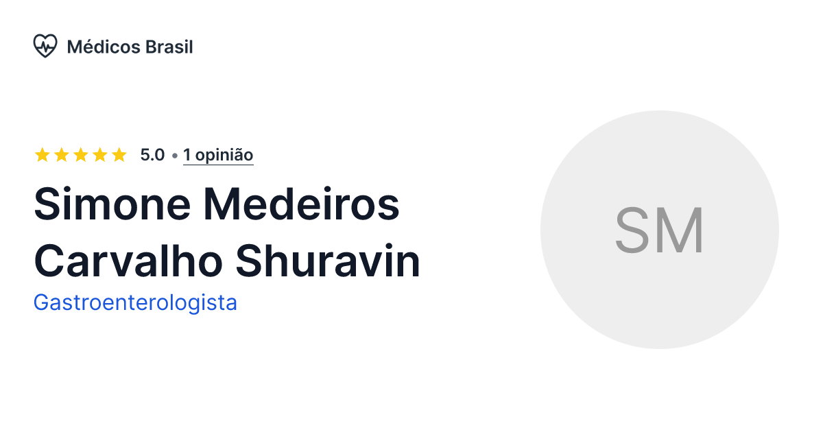Simone Medeiros Carvalho Shuravin - Gastroenterologista | Médicos Brasil