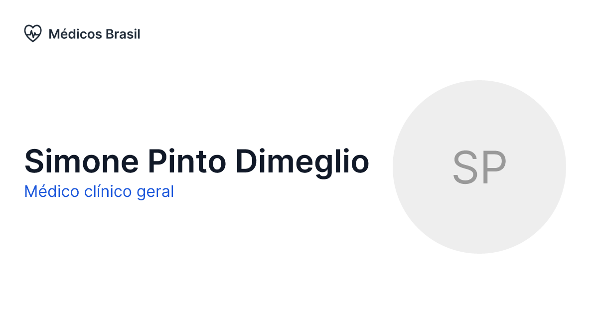 Simone Pinto Dimeglio - Médico clínico geral | Médicos Brasil
