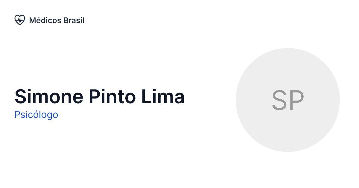 Simone Pinto Lima - Psicólogo | Médicos Brasil