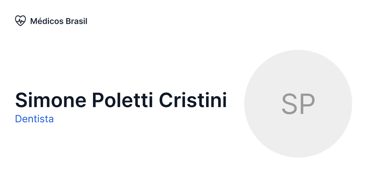 Simone Poletti Cristini - Dentista | Médicos Brasil