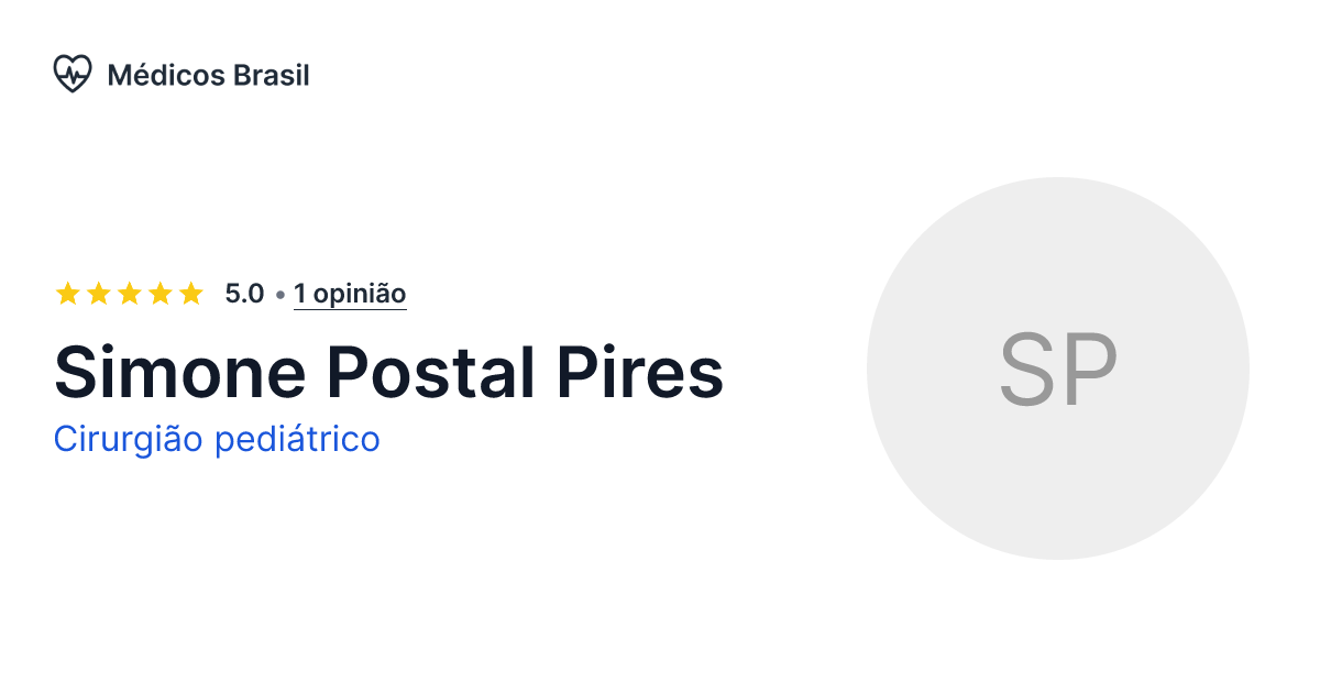Simone Postal Pires - Cirurgião pediátrico | Médicos Brasil