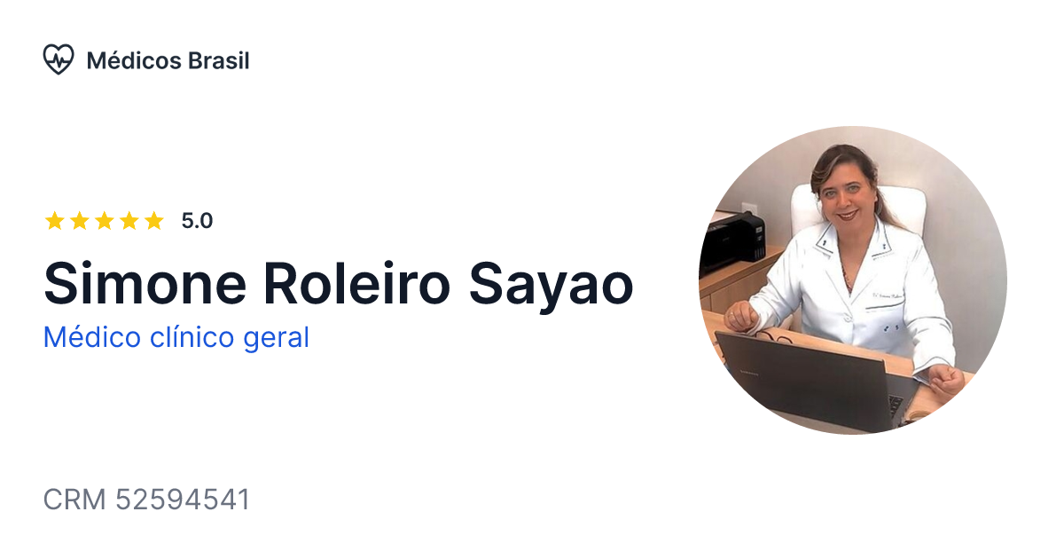 Simone Roleiro Sayao - Médico clínico geral | Médicos Brasil