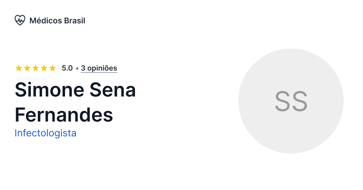 Simone Sena Fernandes - Infectologista | Médicos Brasil