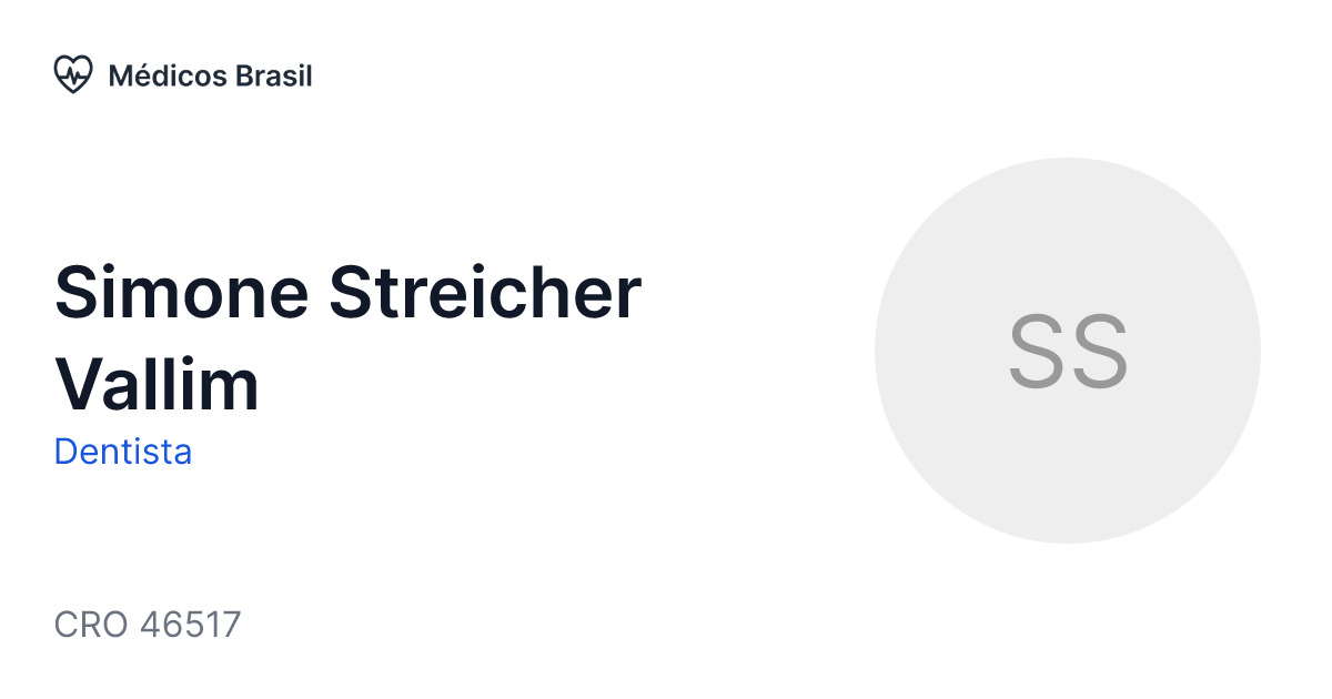 Simone Streicher Vallim - Dentista | Médicos Brasil