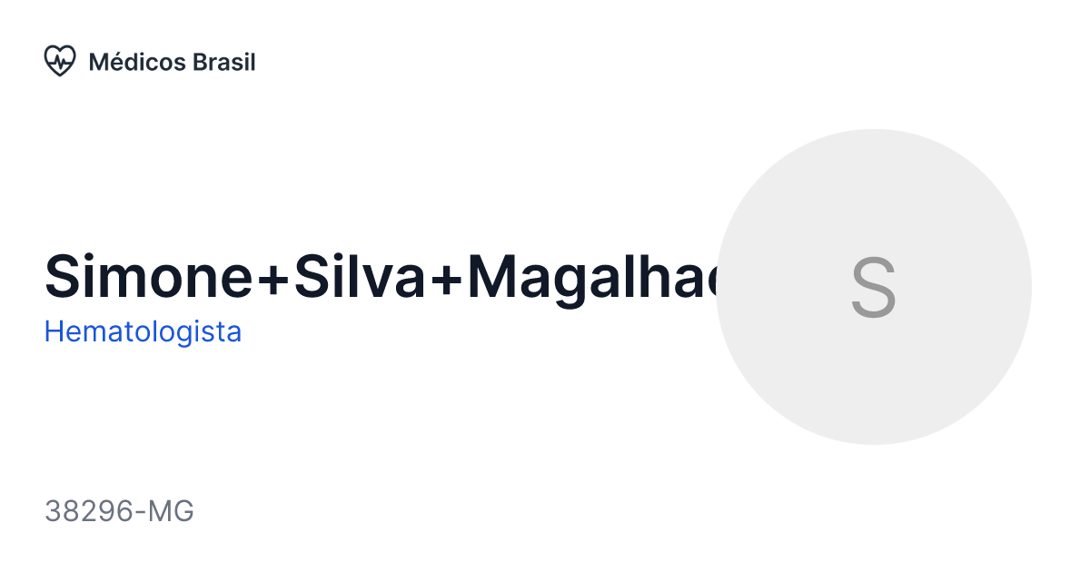 Simone+Silva+Magalhaes - Hematologista | Médicos Brasil