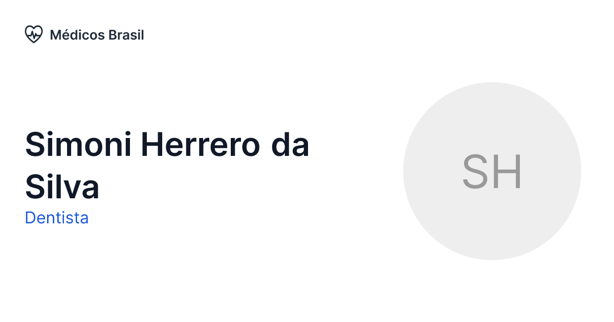 Simoni Herrero da Silva - Dentista | Médicos Brasil