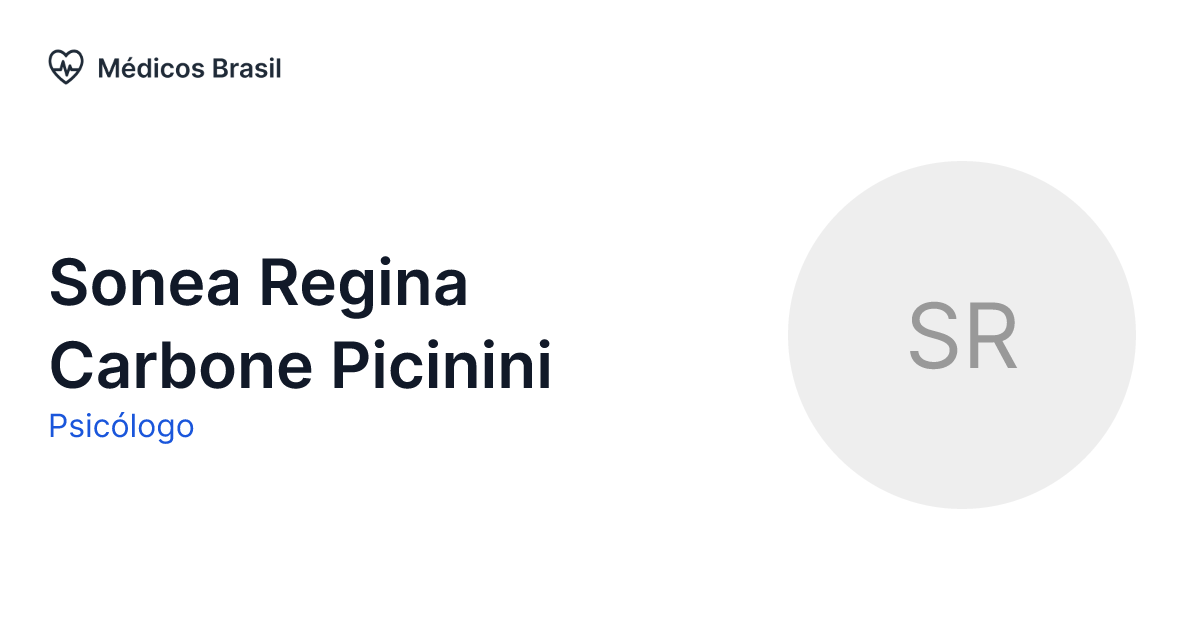 Sonea Regina Carbone Picinini - Psicólogo | Médicos Brasil