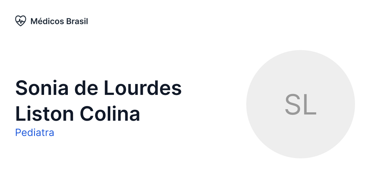 Sonia de Lourdes Liston Colina - Pediatra | Médicos Brasil