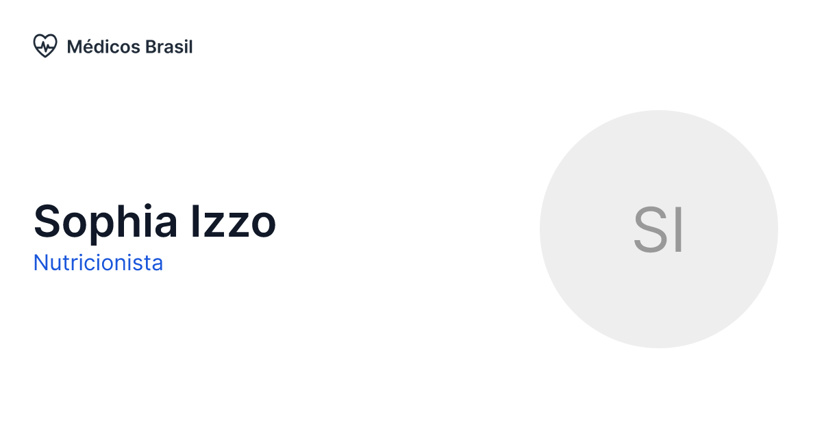 Sophia Izzo - Nutricionista | Médicos Brasil