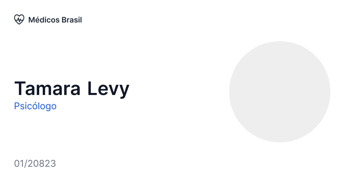 Tamara Levy - Psicólogo | Médicos Brasil