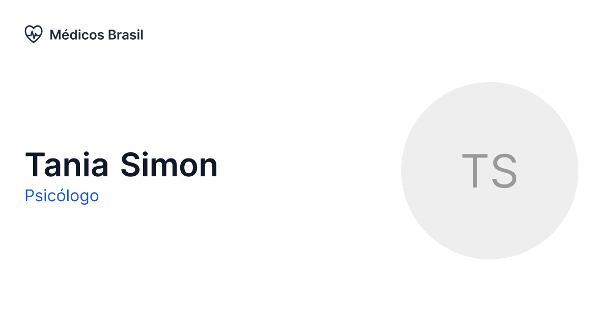 Tania Simon - Psicólogo | Médicos Brasil