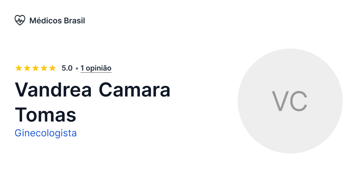 Vandrea Camara Tomas - Ginecologista | Médicos Brasil