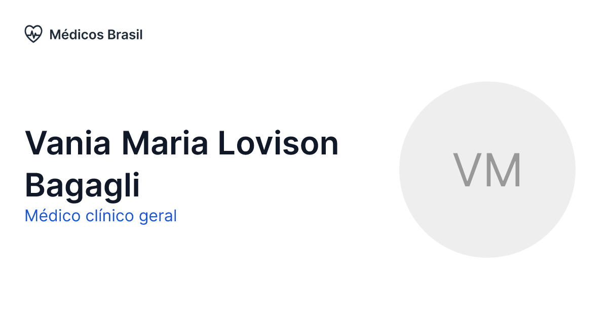 Vania Maria Lovison Bagagli - Médico clínico geral | Médicos Brasil