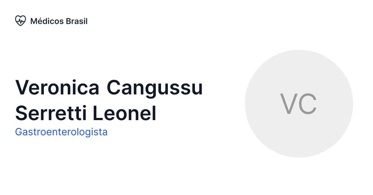 Veronica Cangussu Serretti Leonel - Gastroenterologista | Médicos Brasil