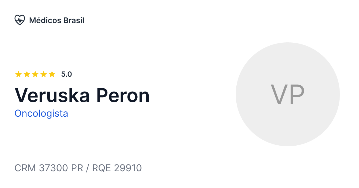 Veruska Peron - Oncologista | Médicos Brasil