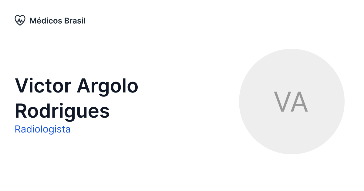Victor Argolo Rodrigues - Radiologista | Médicos Brasil