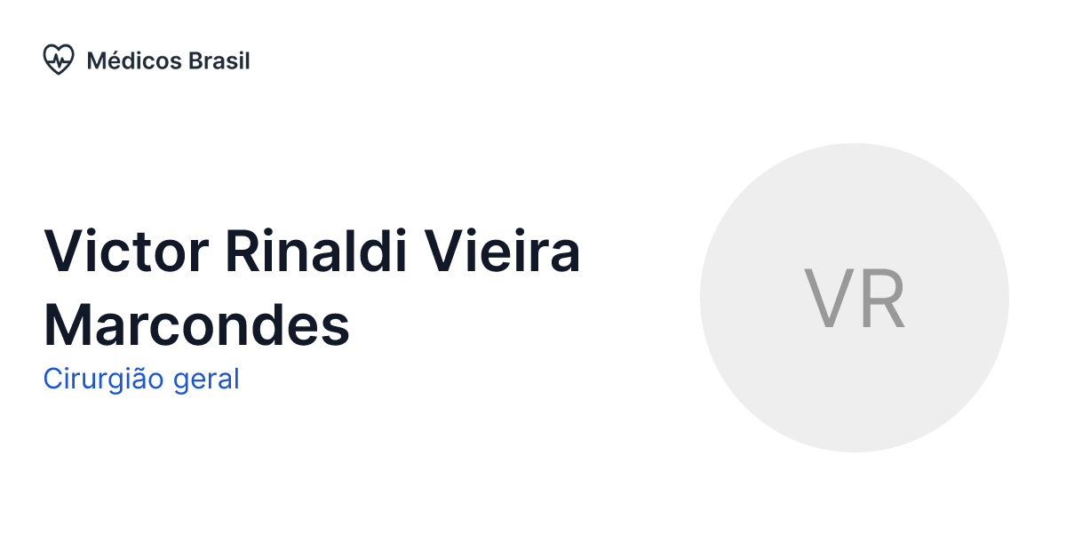 Victor Rinaldi Vieira Marcondes - Cirurgião geral | Médicos Brasil