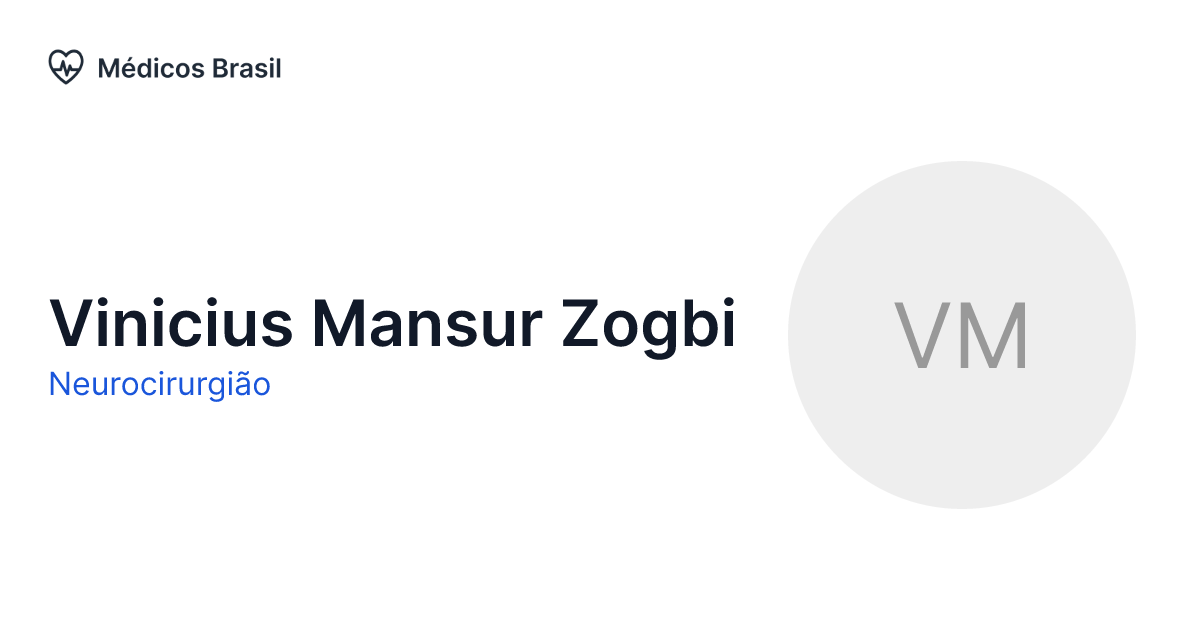 Vinicius Mansur Zogbi - Neurocirurgião | Médicos Brasil