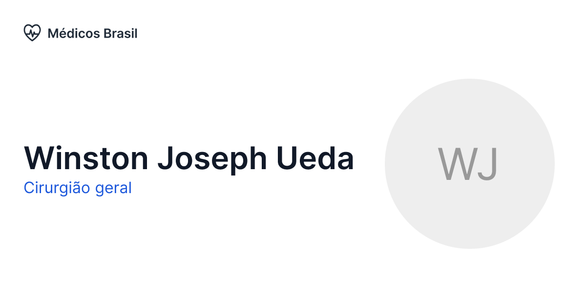 Winston Joseph Ueda - Cirurgião geral | Médicos Brasil